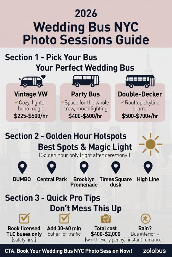 Wedding Bus NYC Photo Sessions: Epic Magic You’ll Love Forever in 2026